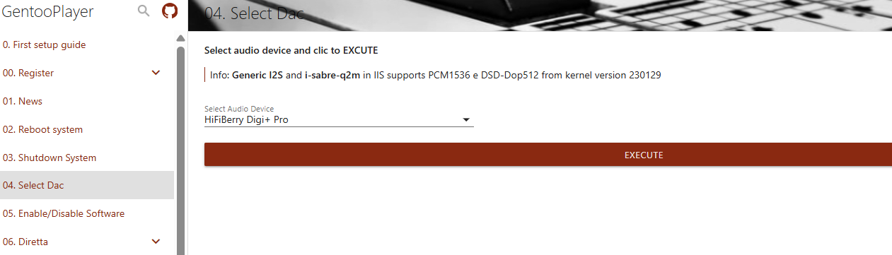 Mano ULTRA - How do I configure Gentoo Player ? | Magna Hifi